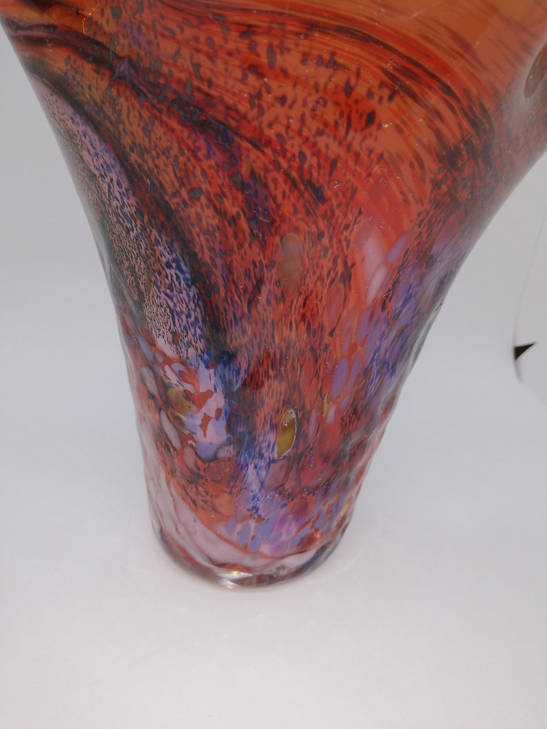 Red Glass Vase Crystal Glass Vase Hand Blown Glass Home Decor Gift - Etsy