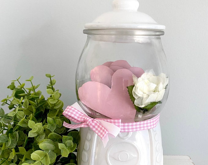 Pink Heart Wood Cut Out / Gumball Machine Filler / Set of 5 / - Etsy