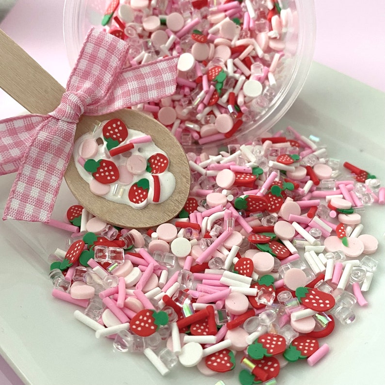 Fake Sprinkles / Strawberry Sparkle Sprinkle Mix / Fake Bake - Etsy