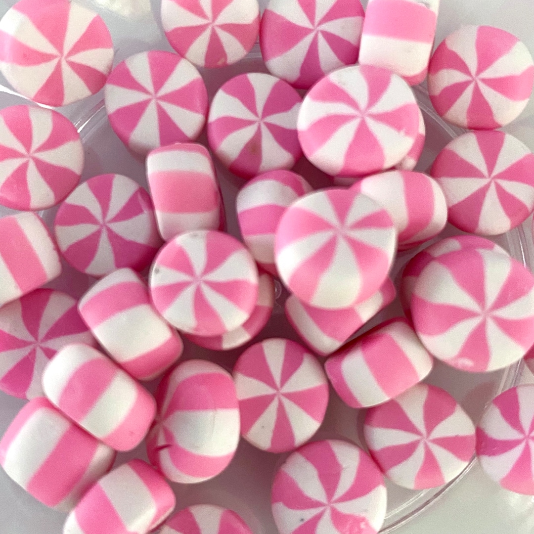 Tiny Fake Peppermint Candy / Set of 10 / Christmas - Etsy