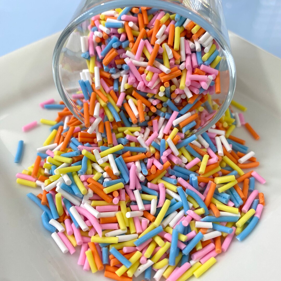 Colorful Fake Sprinkles / Celebration Sprinkle Mix / Fake Polymer Clay ...