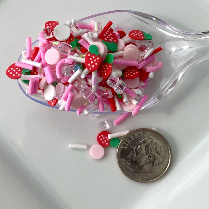 Fake Sprinkles / Strawberry Sparkle Sprinkle Mix / Fake Bake - Etsy