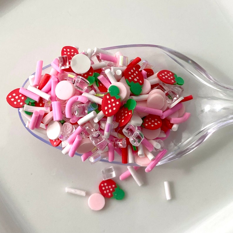 Fake Sprinkles / Strawberry Sparkle Sprinkle Mix / Fake Bake - Etsy
