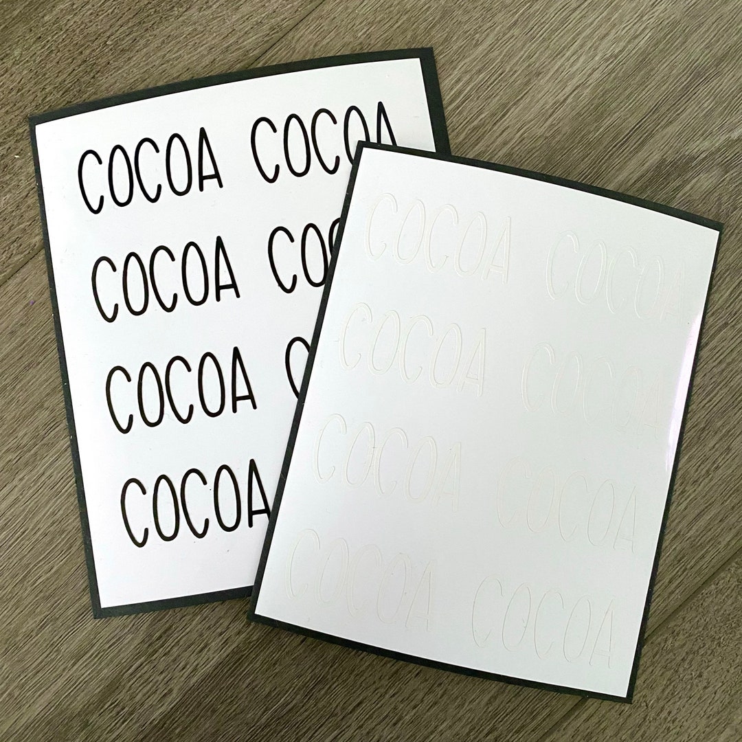 Cocoa Vinyl Decal / Hot Chocolate Decal / 8 Decals and - Etsy