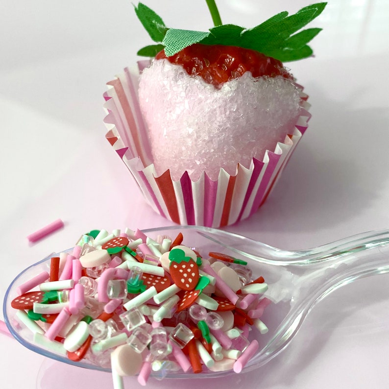 Fake Sprinkles / Strawberry Sparkle Sprinkle Mix / Fake Bake - Etsy