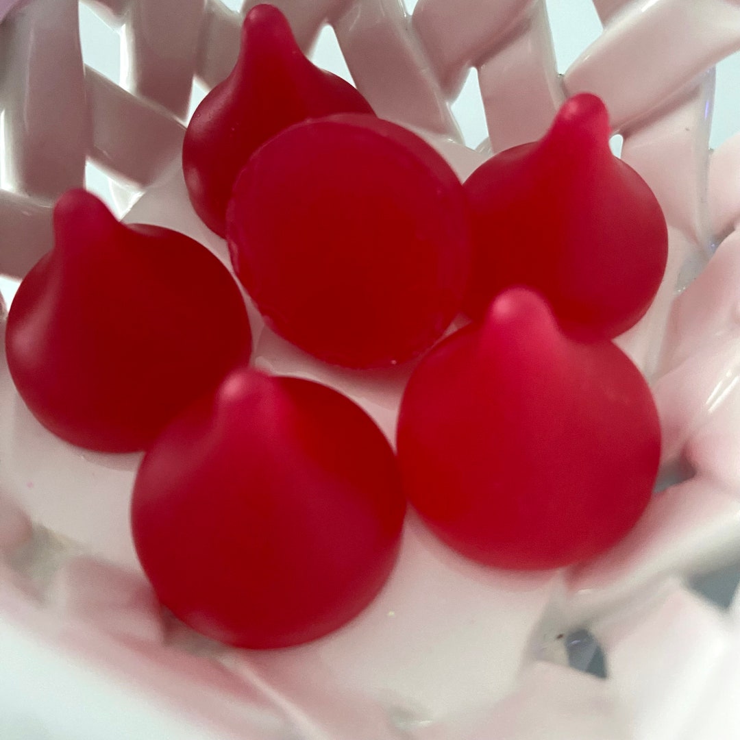 Fake Red Candy Kiss / Faux Resin Chocolate Morsel / Set of 6 / - Etsy