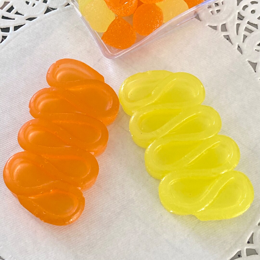 Orange Yellow Fake Ribbon Candy for Crafting Embellishment / Thin Size ...