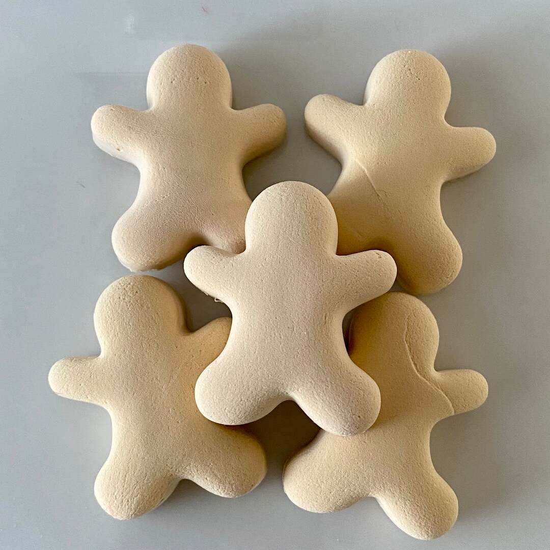 Mini Gingerbread Boy Cookies / Set of 5 Undecorated Foam Clay - Etsy