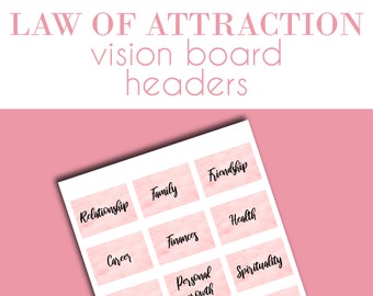 Vision Board Headers - Etsy