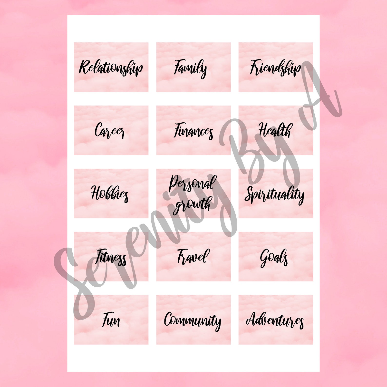 Vision Board Headers, Vision Board Headings, Law of Attraction, Vision ...