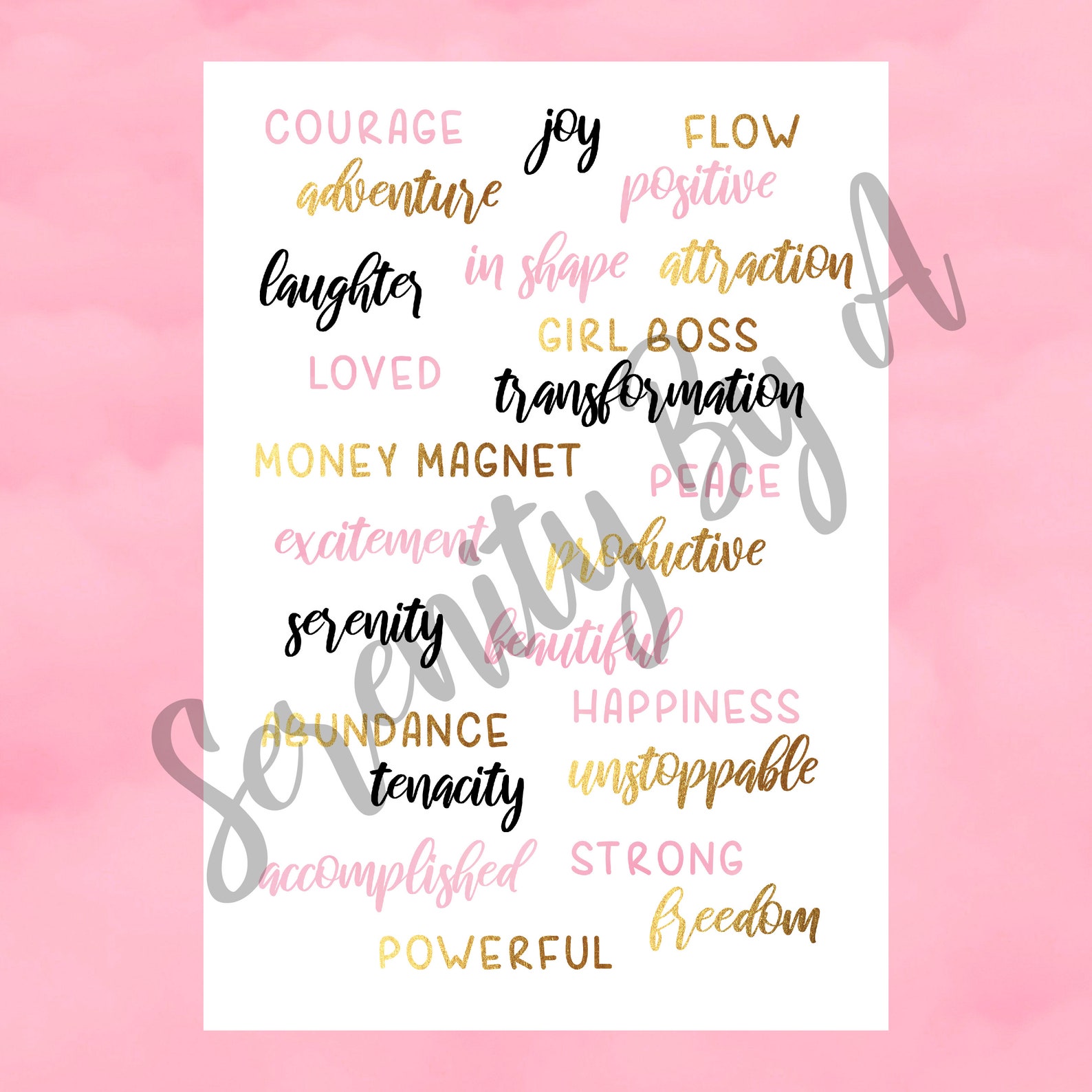 Vision Board Power Words Vision Board Headers Law of | Etsy UK