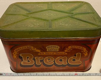 Vintage Green Bread Box - Etsy