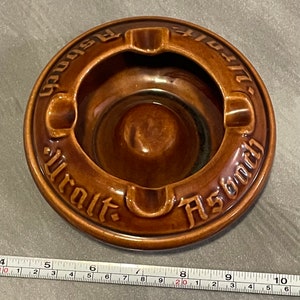 Vintage Brown German Asbach Uralt Ceramic Ashtray RARE - Etsy