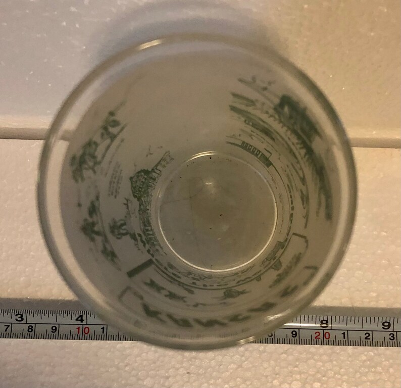 Vintage Kansas Frosted Glass Cup Souvenir - Etsy