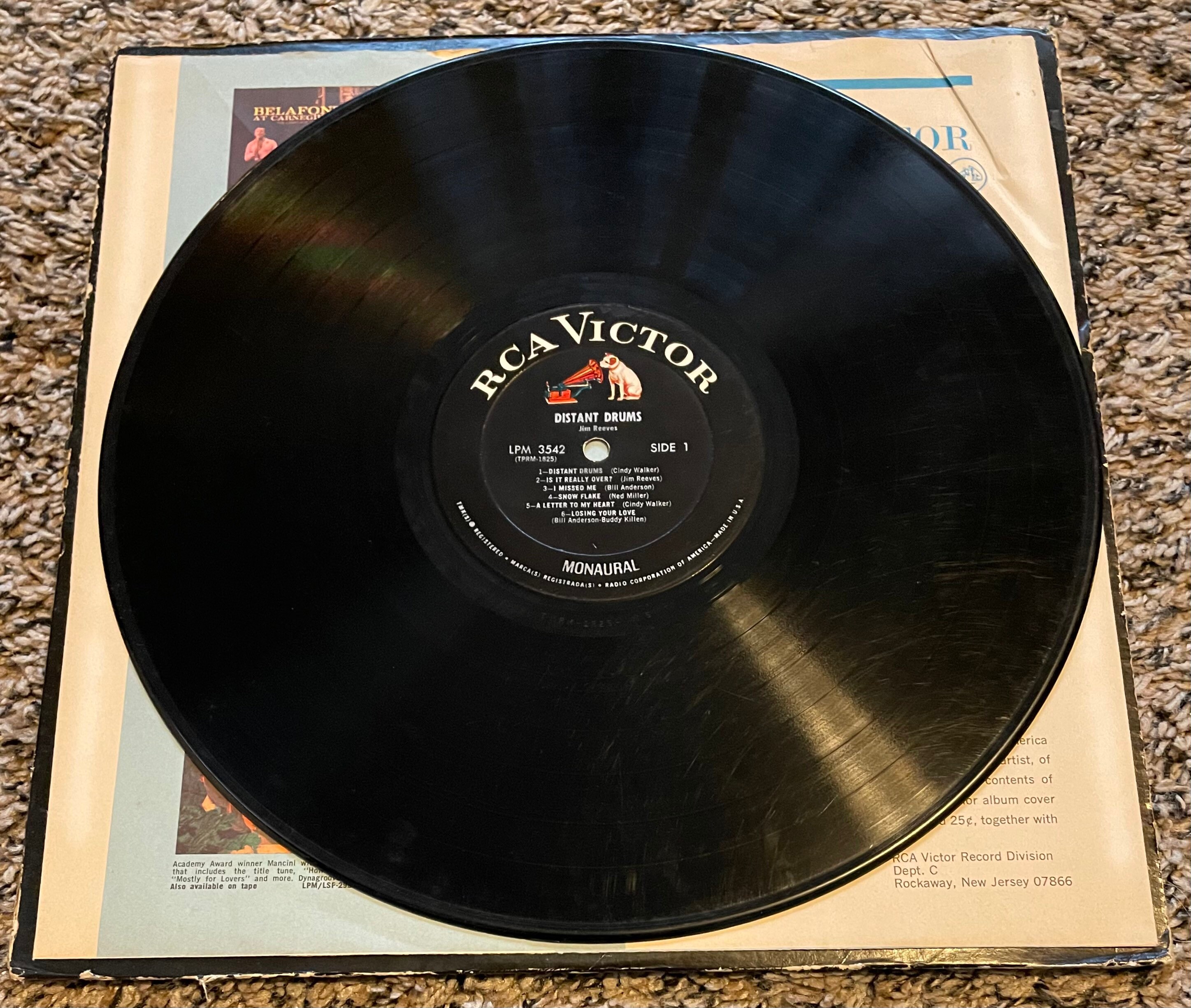 Vintage Jim Reeves Distant Drums Vinyl Record Album 1966 2 - Etsy