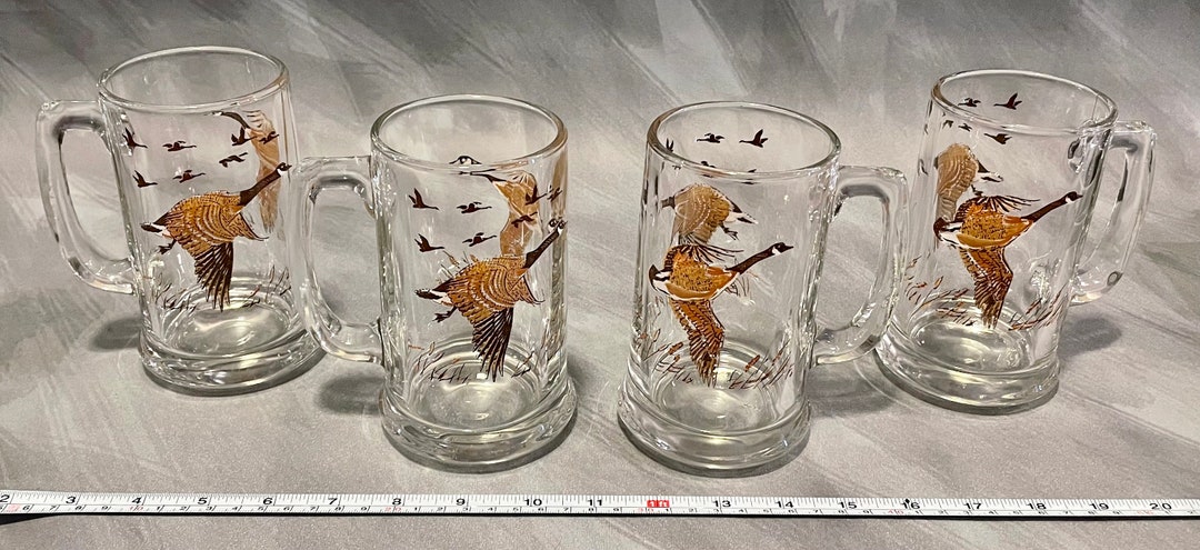 4 Vintage Canadian Geese Beer Glass Stein Cups Mugs Bird - Etsy