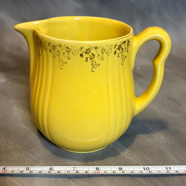 Small Yellow Pitcher - Etsy