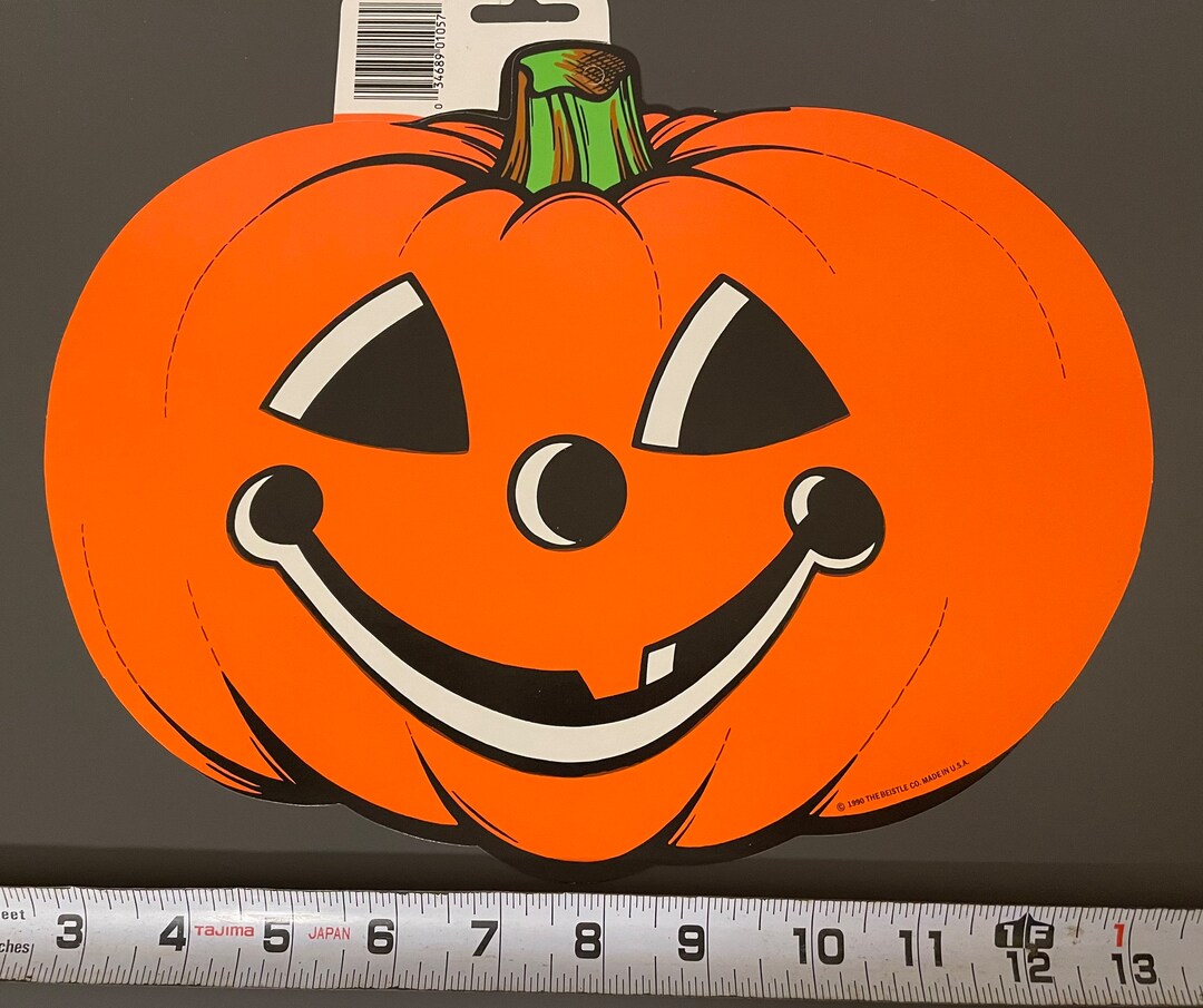Vintage Beistle Pumpkin JOL Halloween Cutouts Decoration 1990 #2 - Etsy