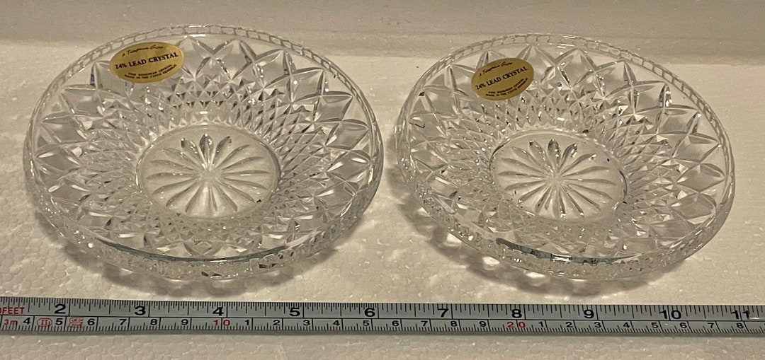 2 Vintage 24% Lead Fine Bohemian Crystal Plates Czech Republic - Etsy