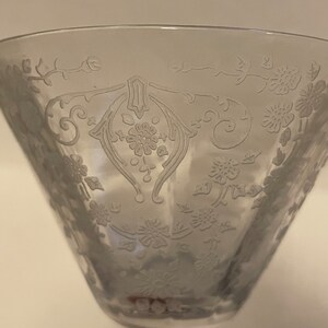 4 Vintage Cambridge Clear Glass Diane Etched Cup Wine - Etsy