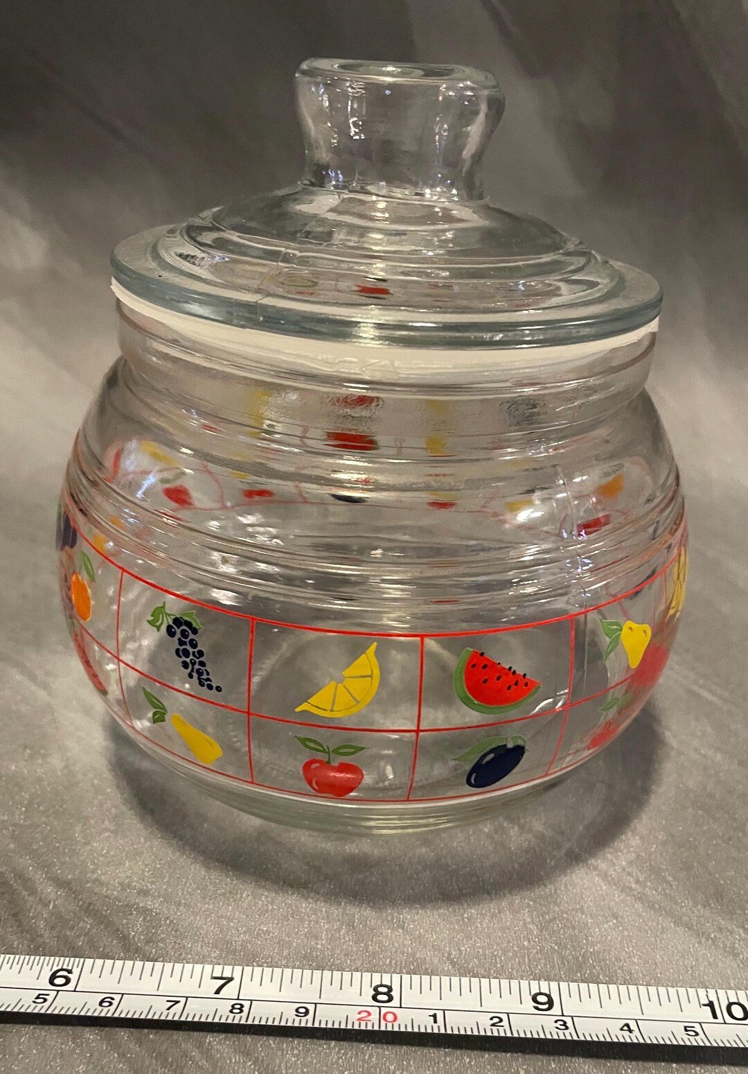 Vintage KIG Fruit Glass Candy Jar Indonesia - Etsy