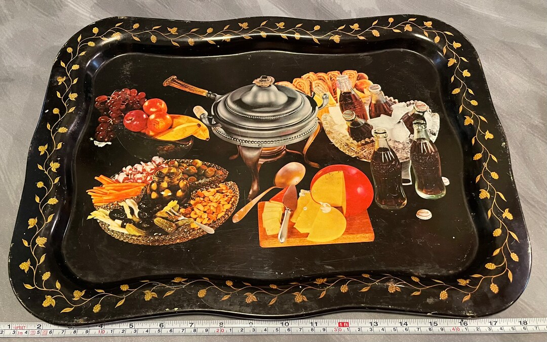Vintage Coca Cola Black Tray Coke - Etsy