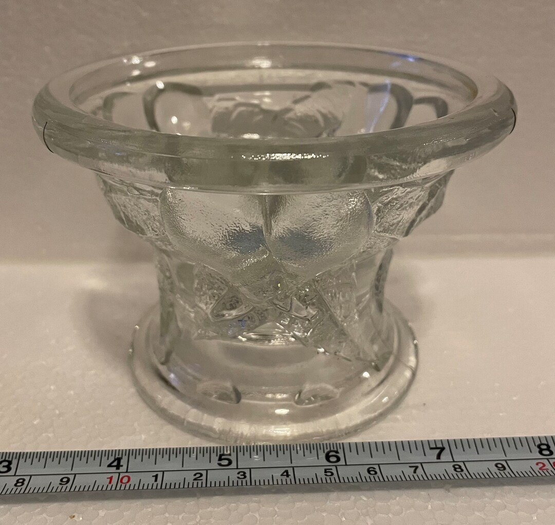 Vintage Teleflora Glass Footed Bowl Small - Etsy
