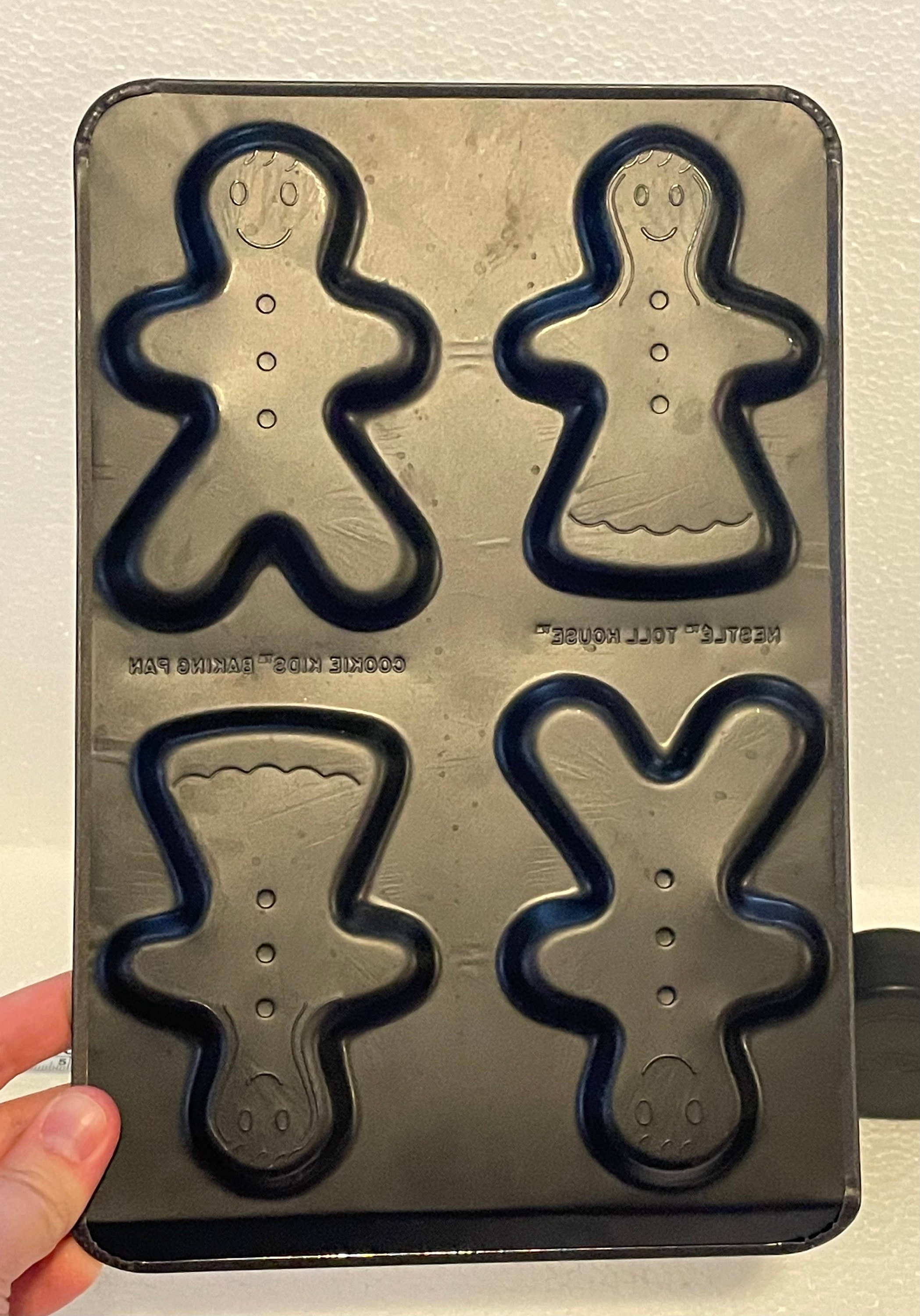 Vintage Nestle Toll House Cookie Kids Baking Pan Gingerbread Boy Girl ...