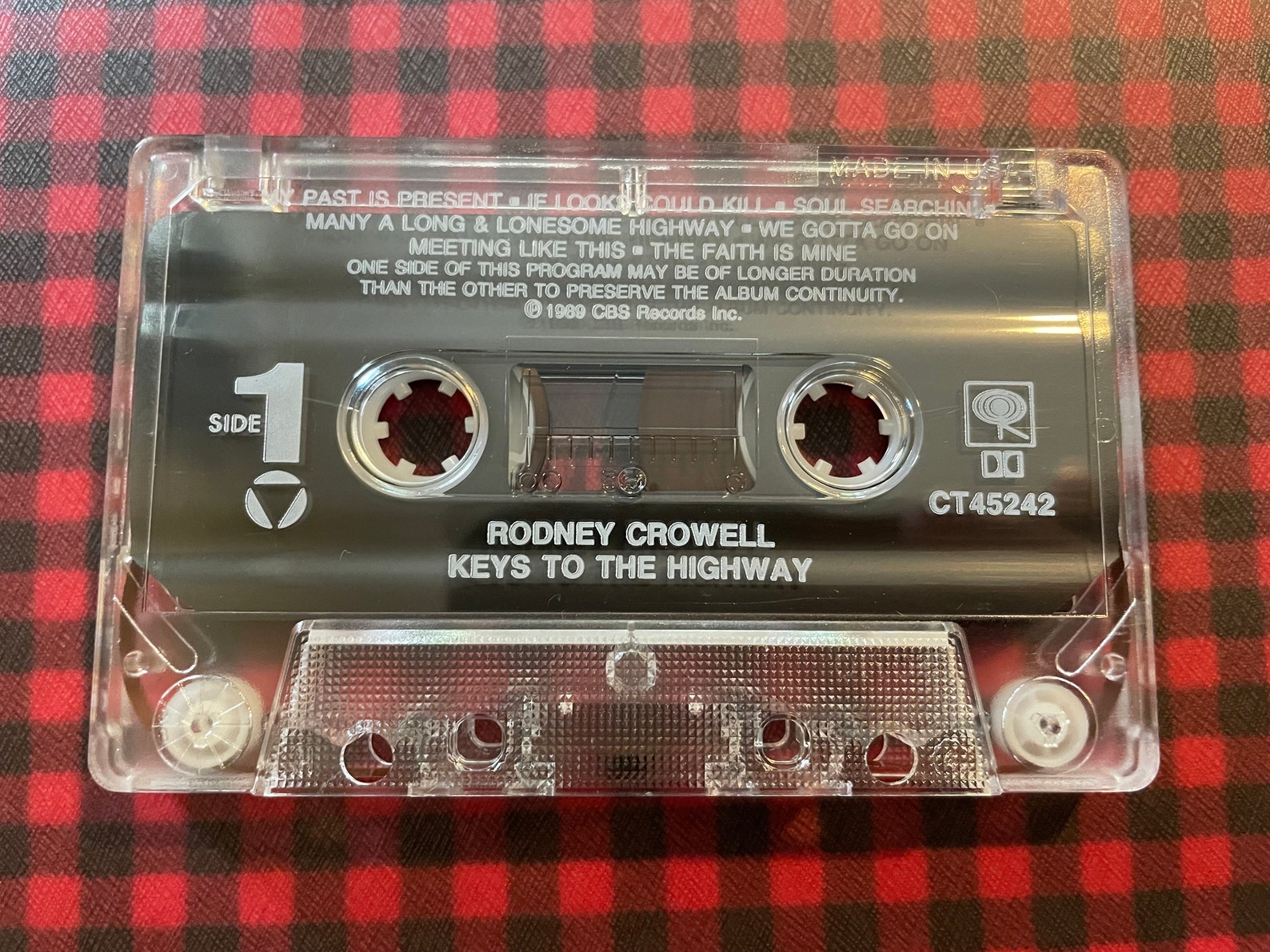 Vintage Rodney Crowell Keys to the Highway Cassette Tape 1989 - Etsy