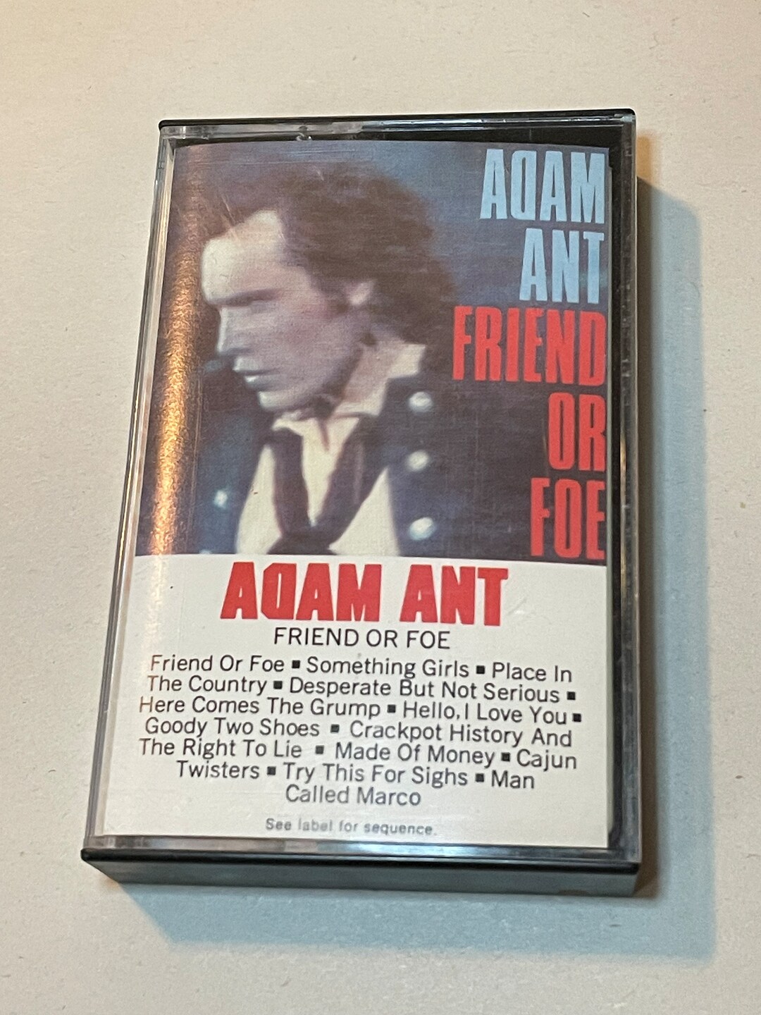 Vintage Adam Ant Friend or Foe Cassette Tape 1982 - Etsy