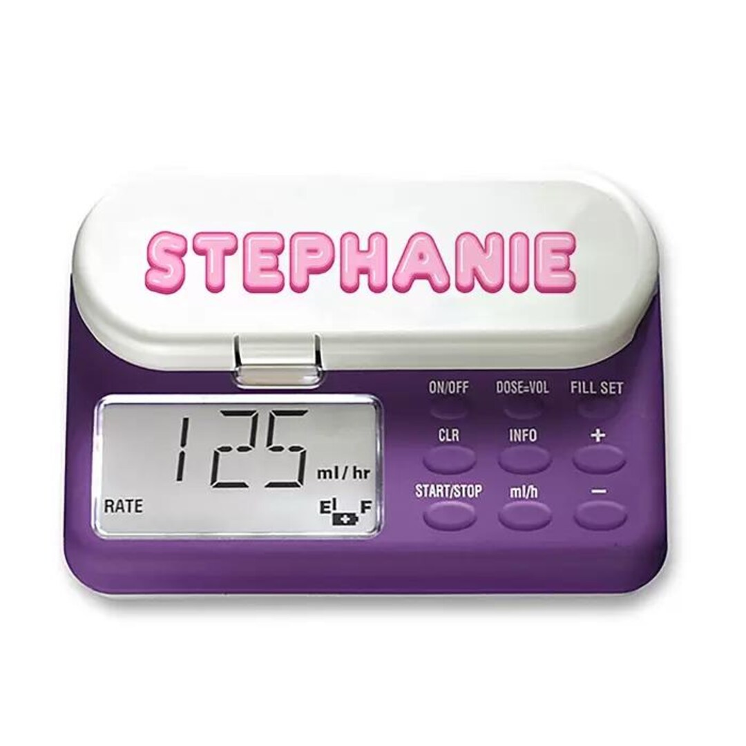 Stephanie Feeding Pump Sticker, Personalized Name Sticker, Medical ...