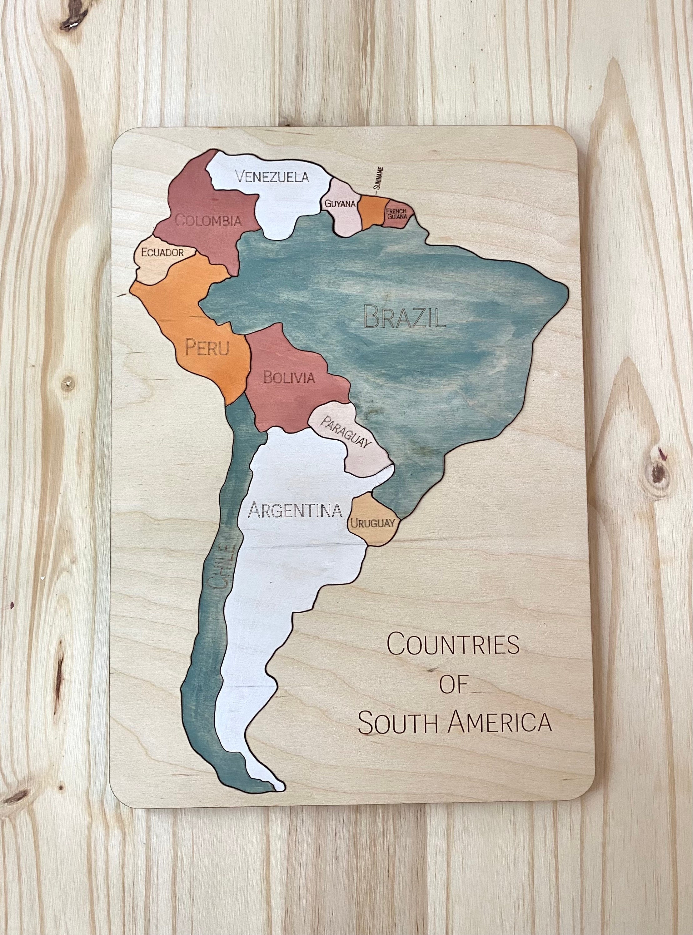 The Countries of South America Puzzle - Etsy Israel