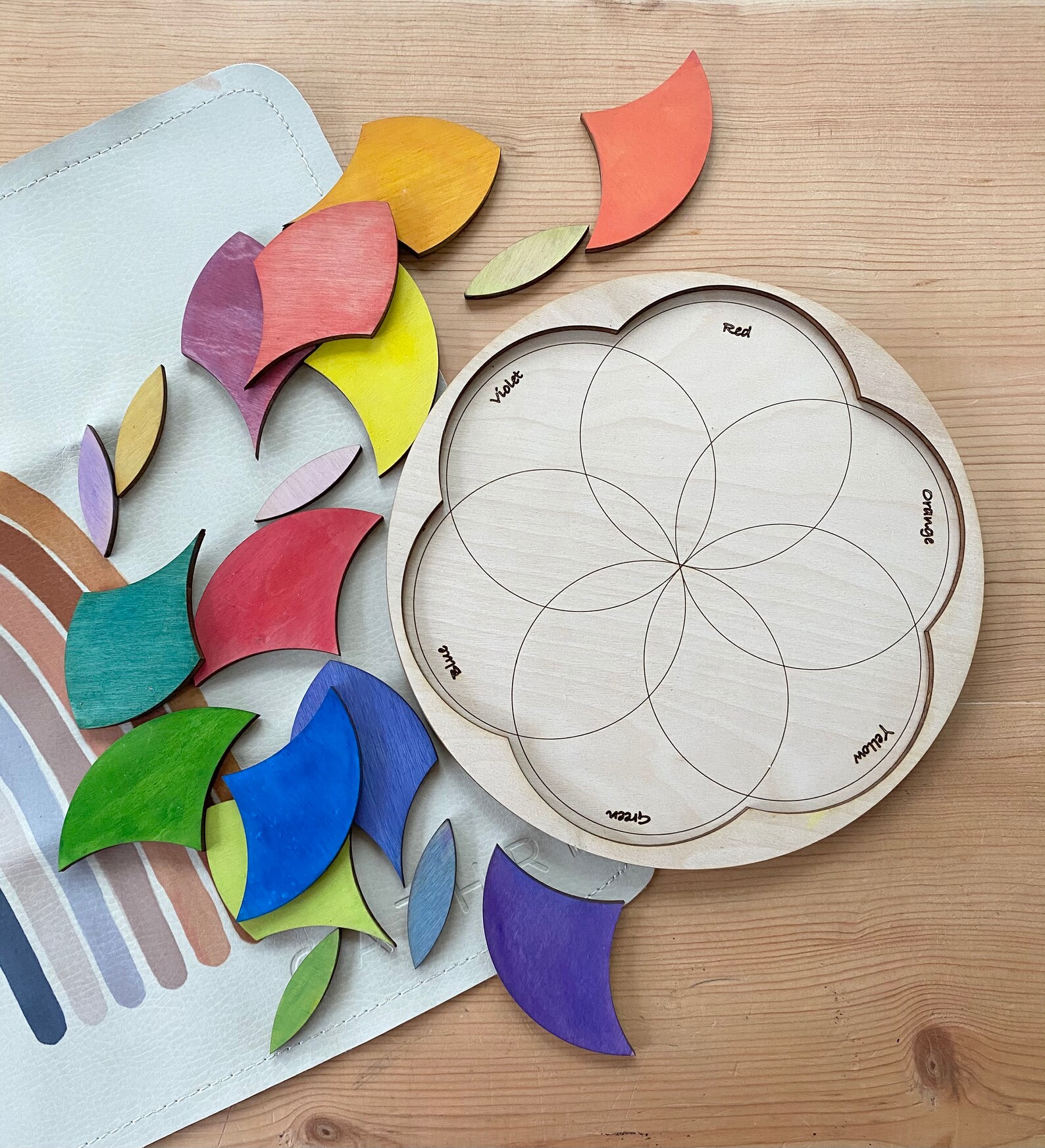 Wooden Color Wheel Puzzle | Etsy