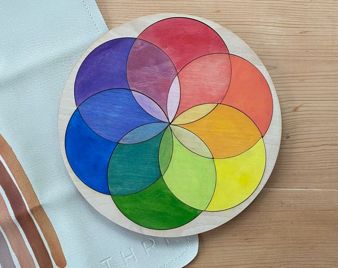 Wooden Color Wheel Puzzle - Etsy