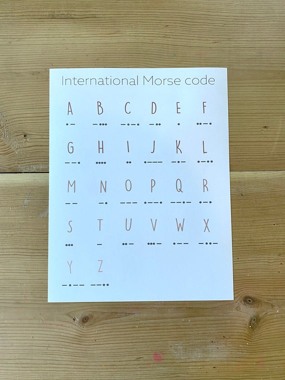 International Morse Code Chart Printable | Etsy