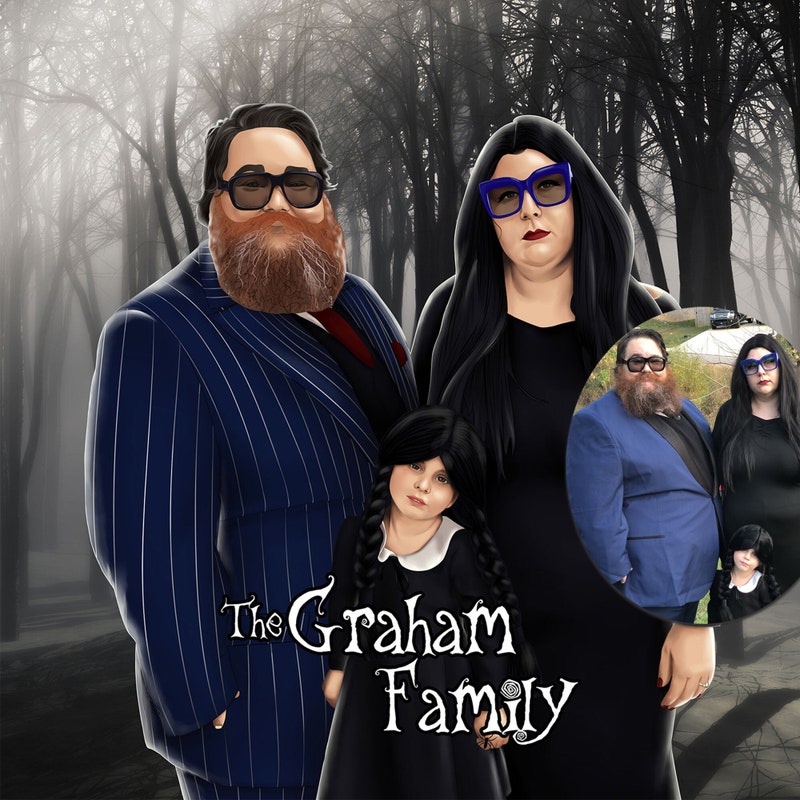 Addams Family Portraits - Etsy