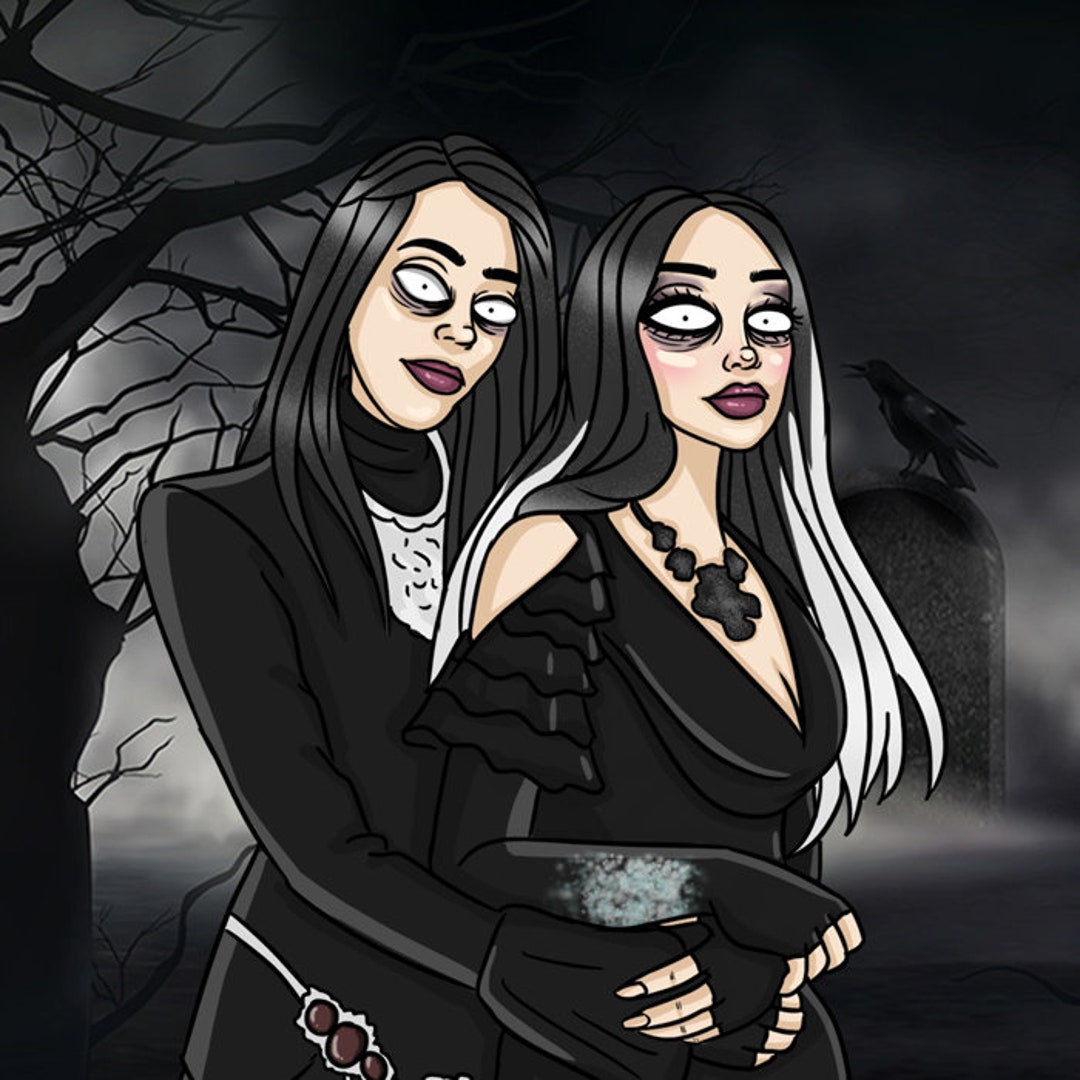 Gothic Custom Portrait! Made by Carla From Grove Street Art - Etsy