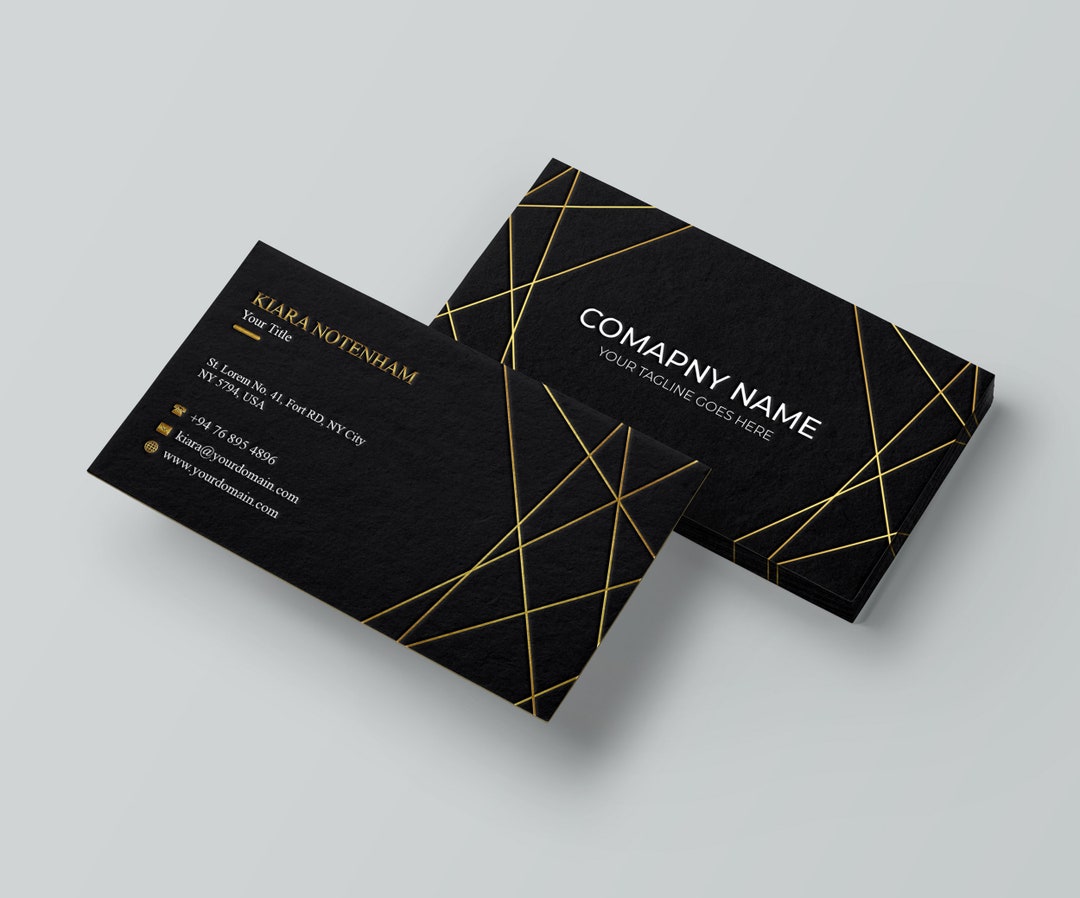 Luxury Business Card Template, Elegant Business Cards Template, Minimal ...
