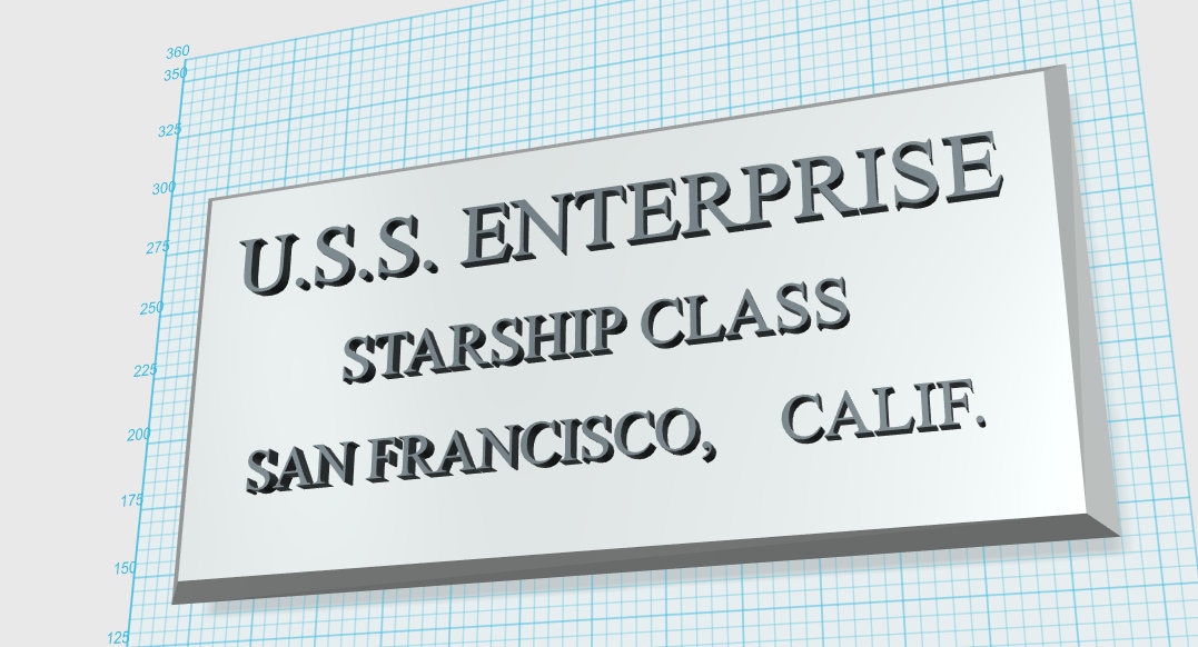 U.S.S Enterprise Dedication Plaque - Etsy
