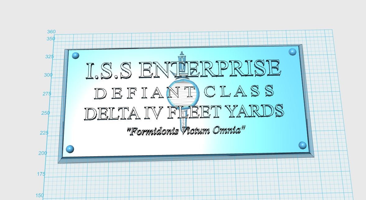 Star Trek Dedication Plaque ISS Enterprise Mirror Universe 3D Model - Etsy
