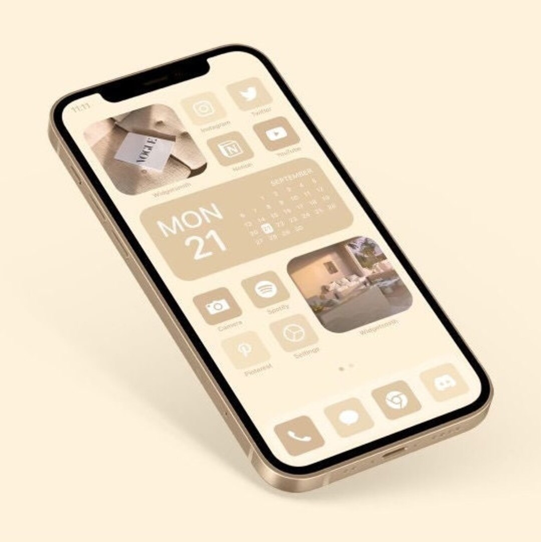 Gold iPhone 13-themed App Icons for iPhone & iPad - Etsy