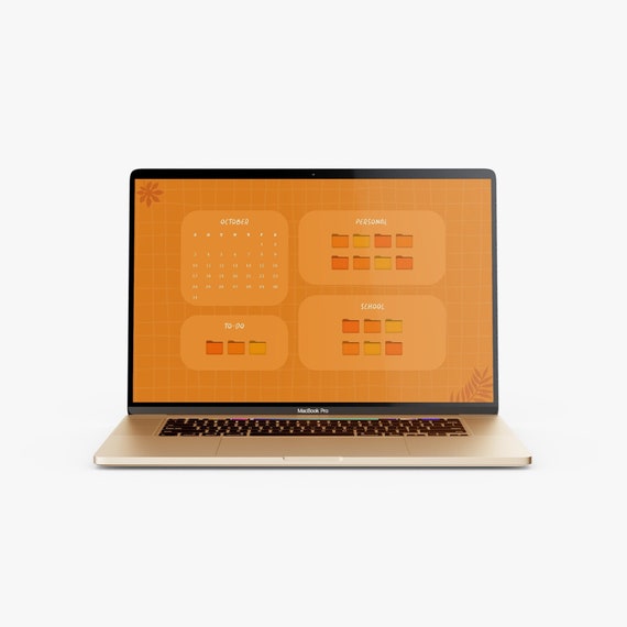 Fall Autumn Desktop Organizer Wallpaper Folder Icon Bundle | Etsy