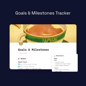 Anime Cafe Notion Dashboard Template | All-in-one Aesthetic Life ...
