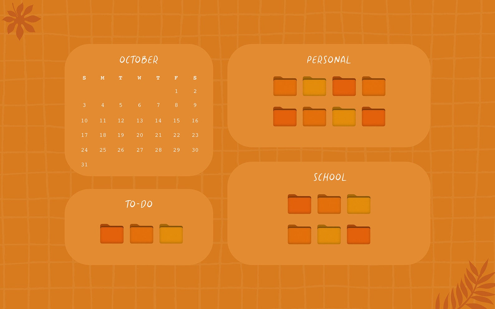 Fall Autumn Desktop Organizer Wallpaper Folder Icon Bundle - Etsy