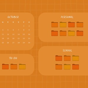 Fall Autumn Desktop Organizer Wallpaper + Folder Icon Bundle - Etsy