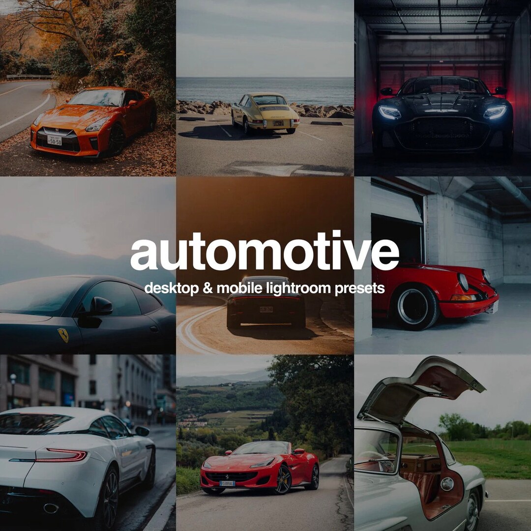 The Ultimate Automotive Lightroom Preset Pack | Desktop & Mobile ...