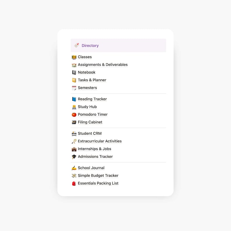 Student OS Notion Template | All-in-one Dashboard | Assignment Tracker ...