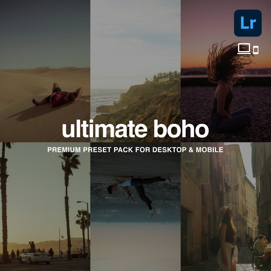 The Ultimate Boho Lightroom Preset Pack | Desktop & Mobile | Neutral ...