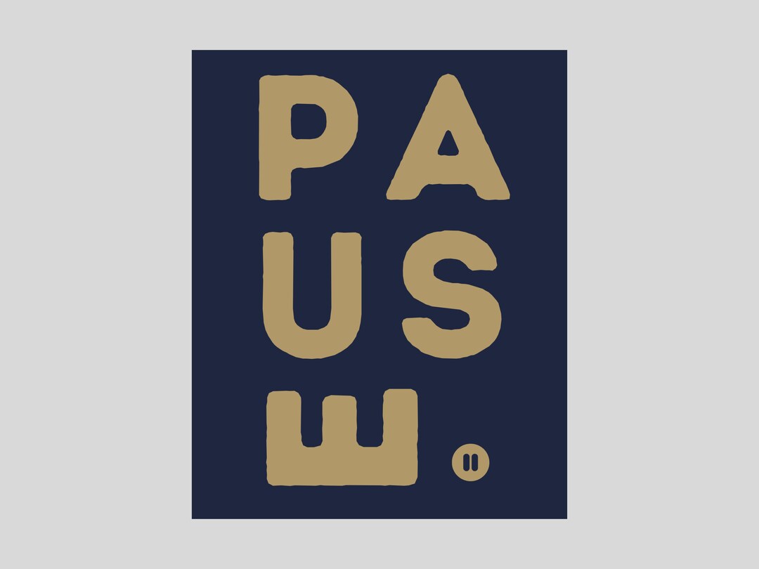 Pause Poster Typography Wall Art Inspirational Art Bedroom - Etsy UK