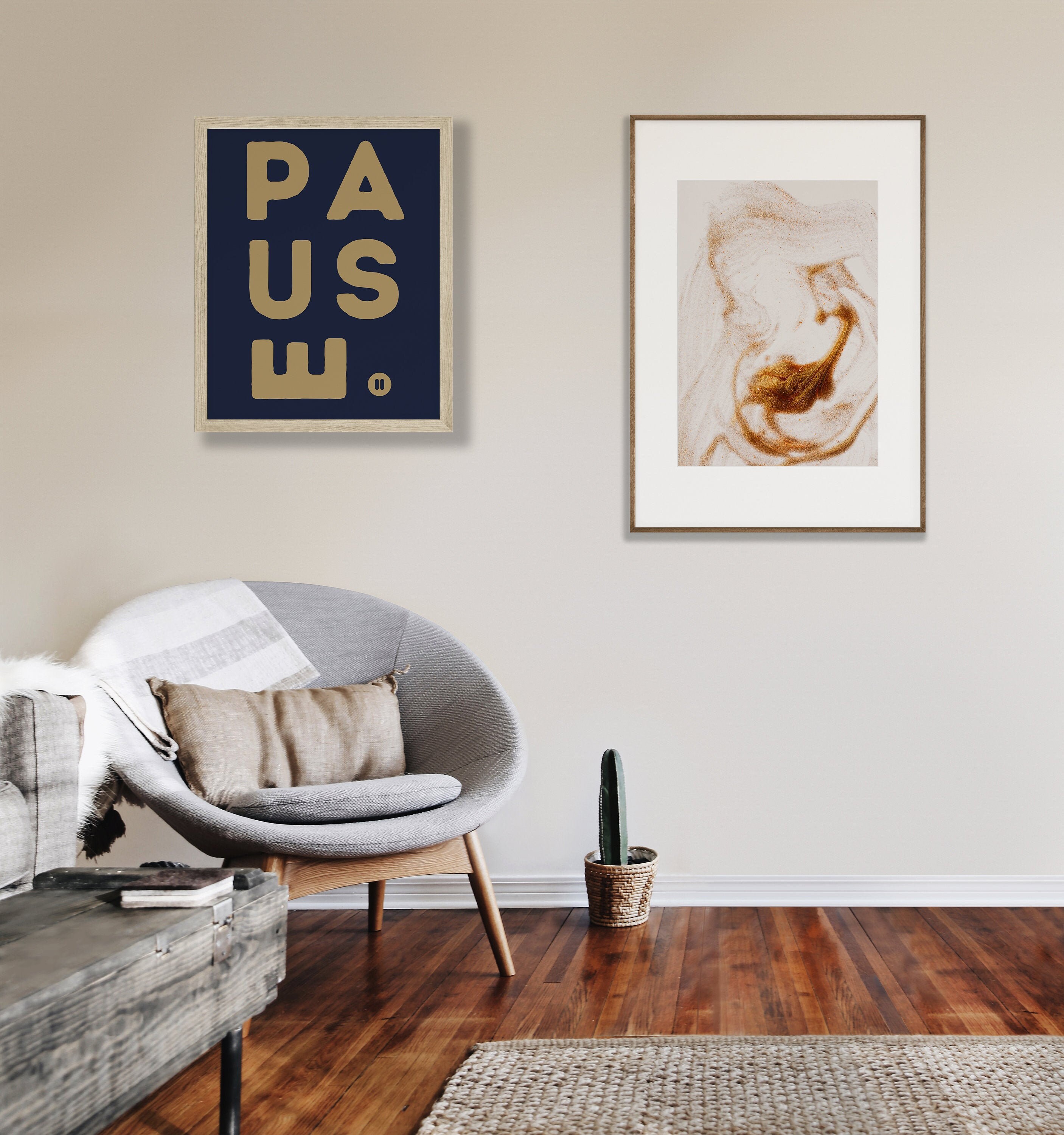 Pause Poster Typography Wall Art Inspirational Art Bedroom - Etsy UK